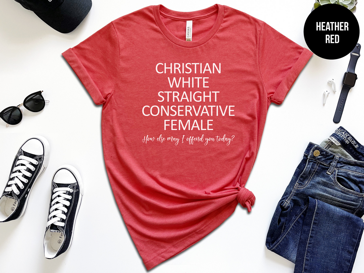 Christian Conservative Female • Funny Political Tee – The Shirt Republic