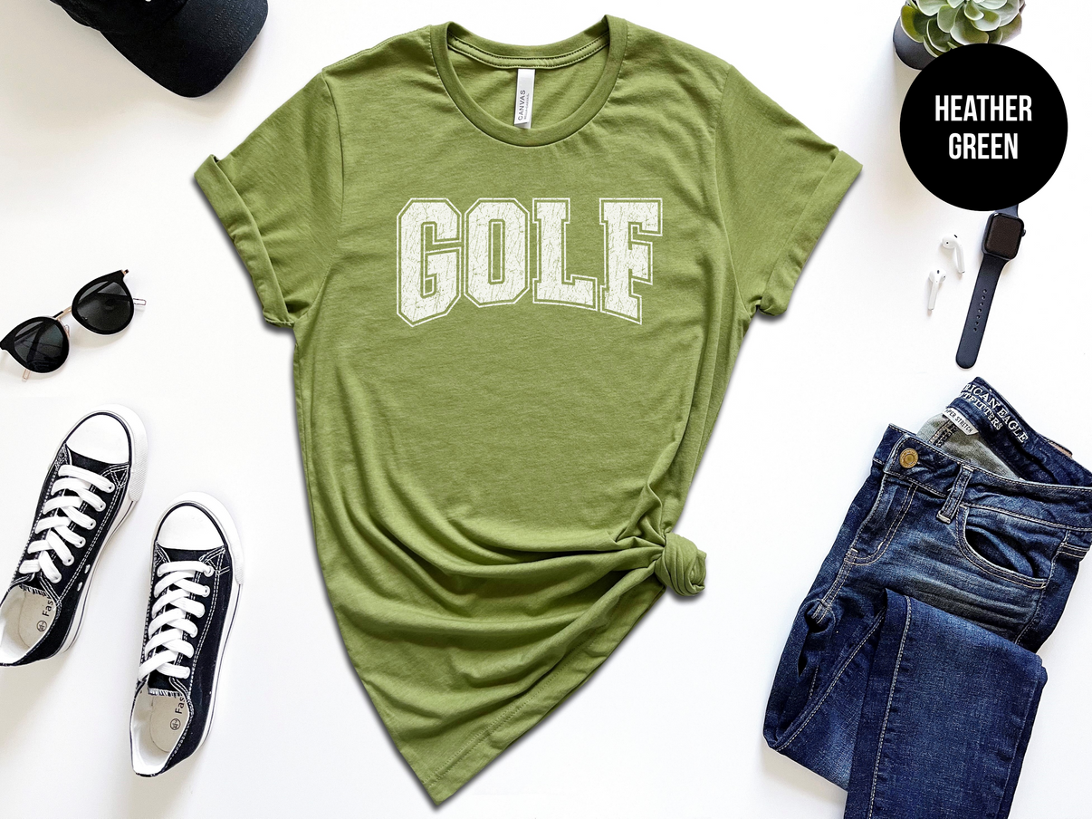 Golf T-Shirt • Golf Varsity Letters – The Shirt Republic