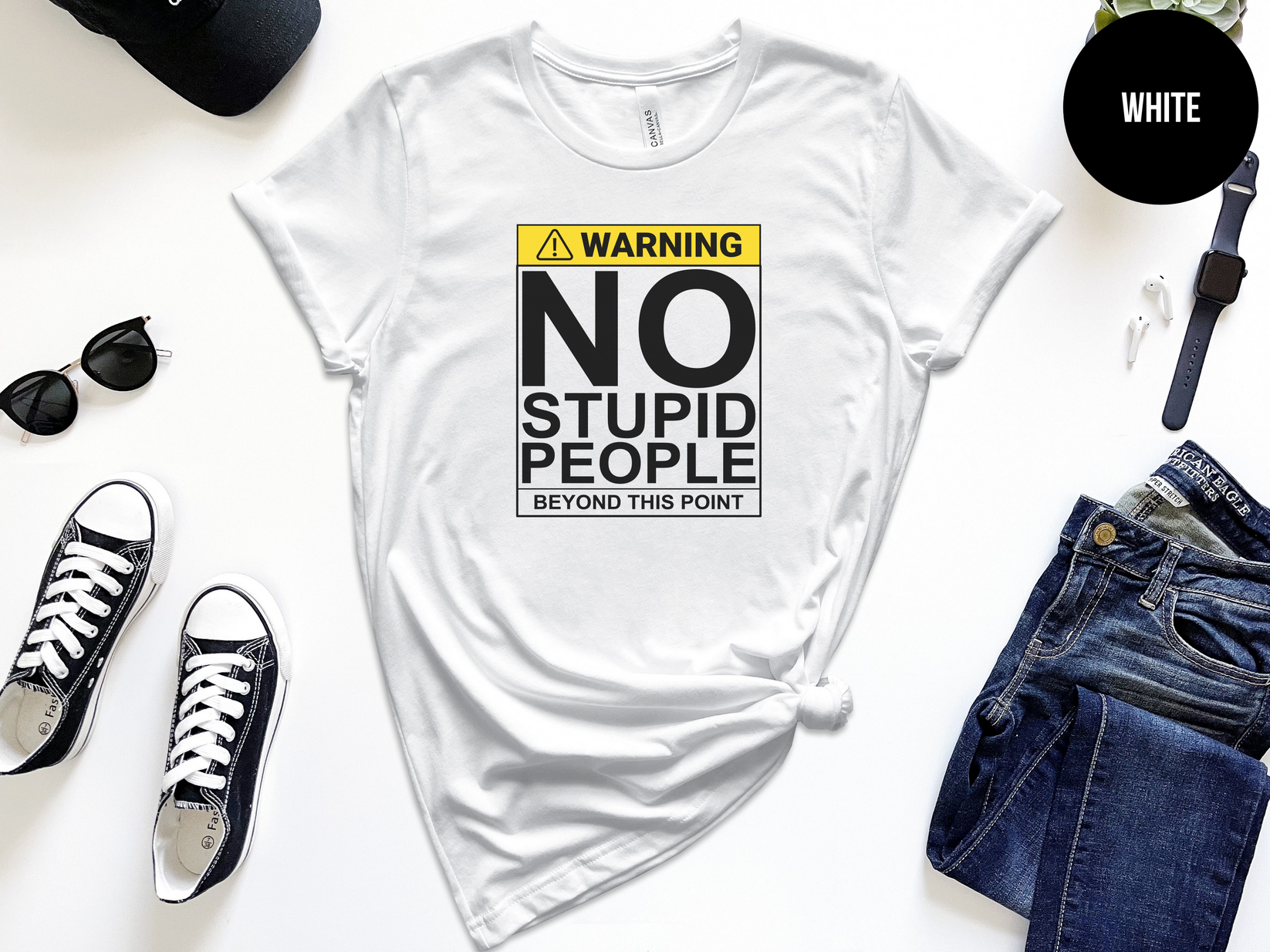 No Stupid People • Adult Humor Tee – The Shirt Republic