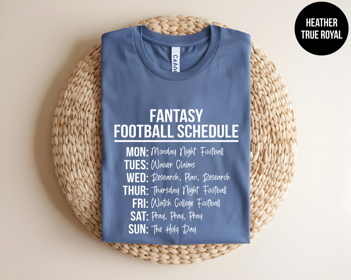 Fantasy Football Schedule Shirt • Tee for Football Draft Party – The ...