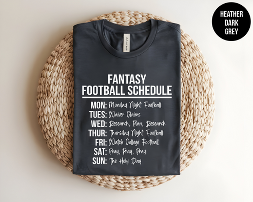 Fantasy Football Schedule Shirt • Tee for Football Draft Party – The ...