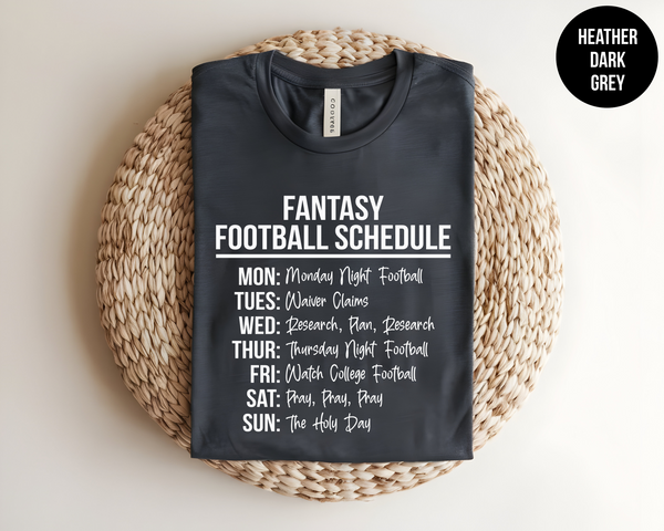 Fantasy Football Schedule Shirt • Tee for Football Draft Party – The ...