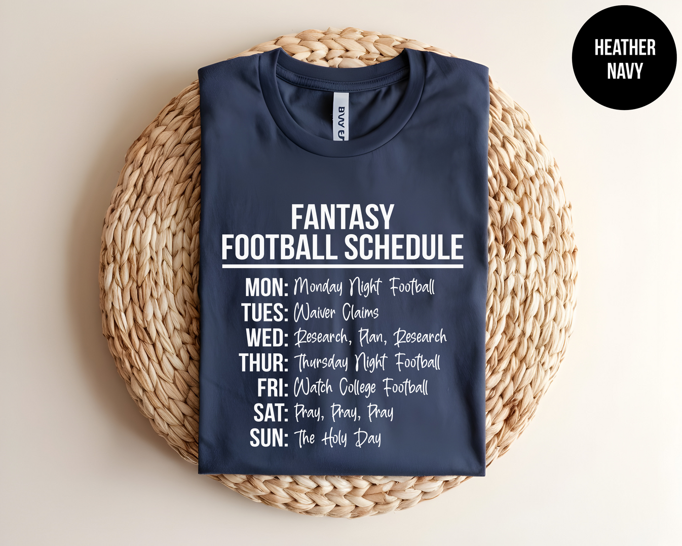 Fantasy Football Schedule Shirt • Tee for Football Draft Party – The ...