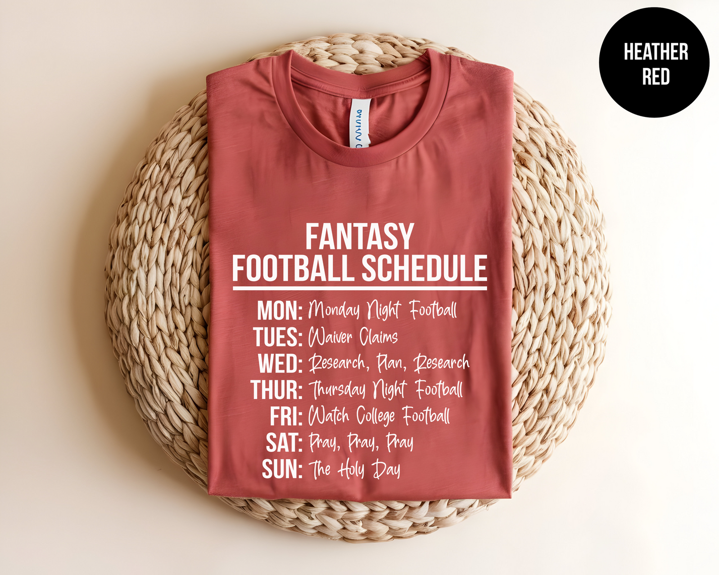 Fantasy Football Schedule Shirt • Tee for Football Draft Party – The ...