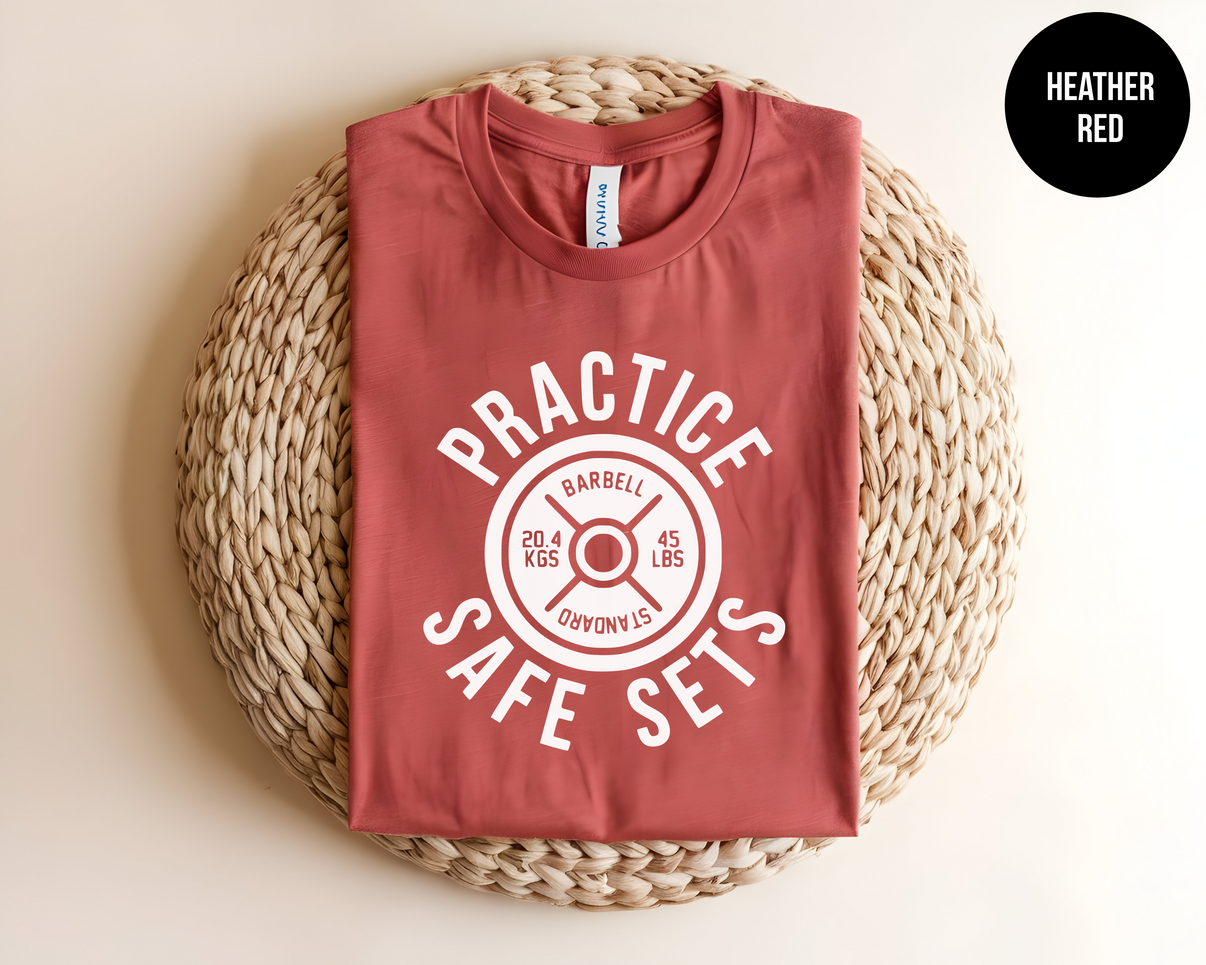Practice Safe Sets • Funny Gym Tee – The Shirt Republic