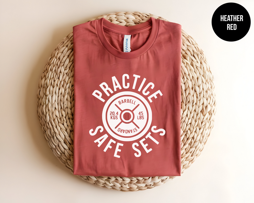 Practice Safe Sets • Funny Gym Tee – The Shirt Republic